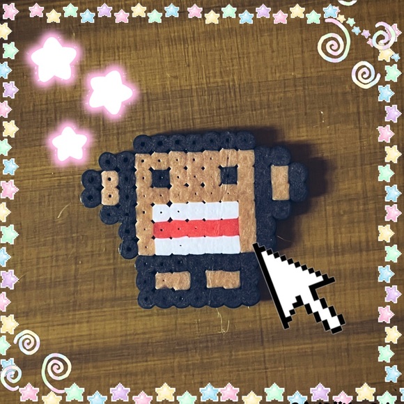 Accessories | Domo Kun Perler Bead Keychain | Poshmark